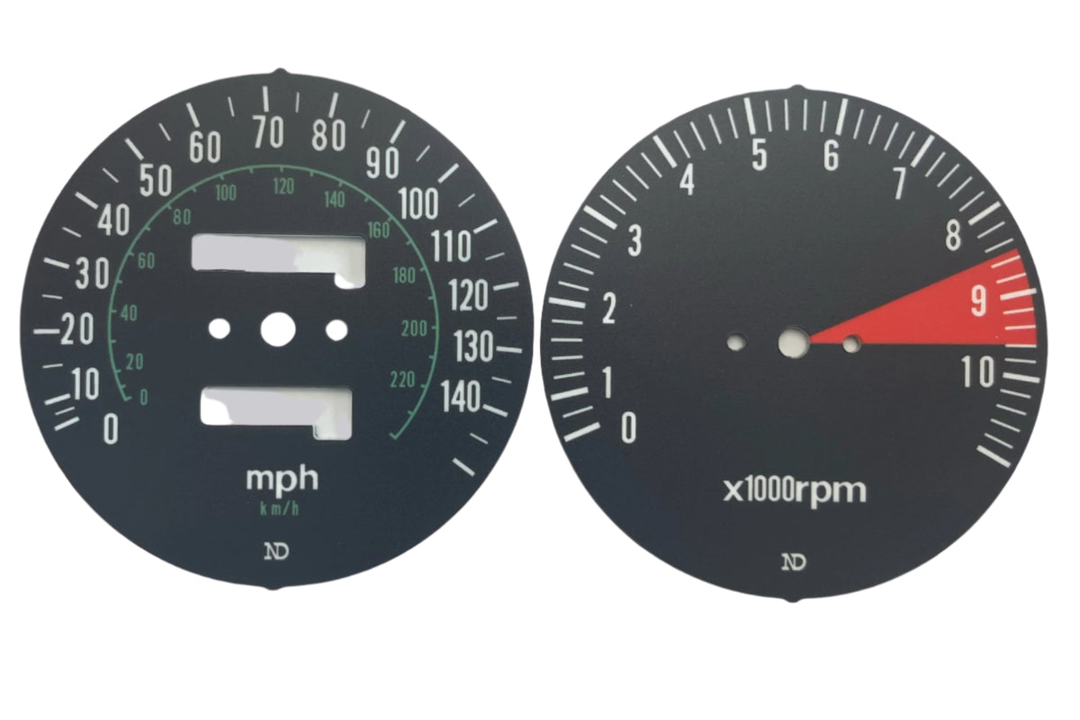 CB750F 1978 Speedo & Tachometer Face Plate Set ~ MPH - VintageCB750