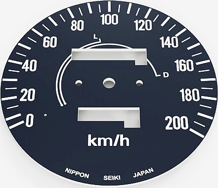 CB750A 1977-78 Speedo Face Plate & Gear Indicator Decal Set ~ KM/H ...