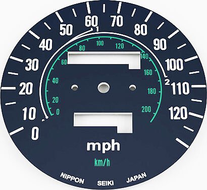 CB750A 1978 Speedo Face Plate & Gear Indicator Decal Set ~ MPH ...