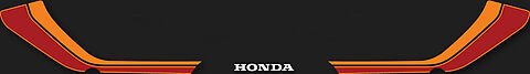 CB900F 1982 Tail Section Stripe & Logo Decal Set ~ Black Model ...